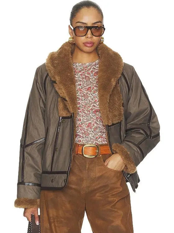 Isabel Marant Étoile Olinka Parka Coat - Brown`